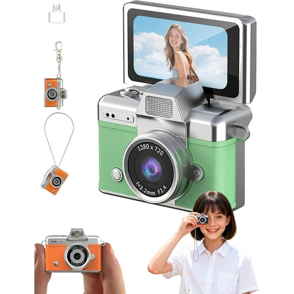 Mini Digital Camera with 1.47 in LCD Screen, 1080P Flip Screen Mini ...