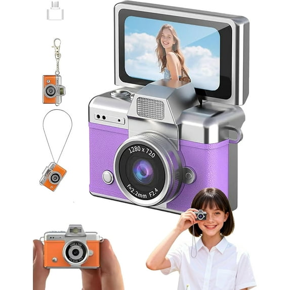 Mini Digital Camera with 1.47 in LCD Screen, 1080P Flip Screen Mini ...