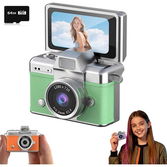 Mini Digital Camera with 1.47 in LCD Screen, 1080P Flip Screen Mini ...