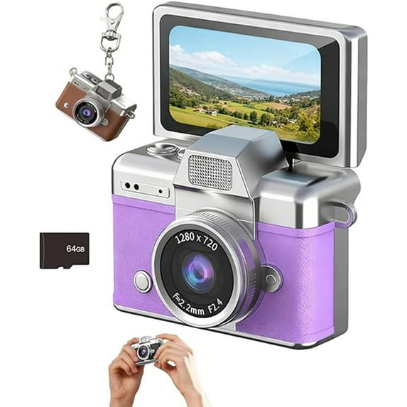 Mini Digital Camera with 1.47 in LCD Screen，2026 new keychain retro ...