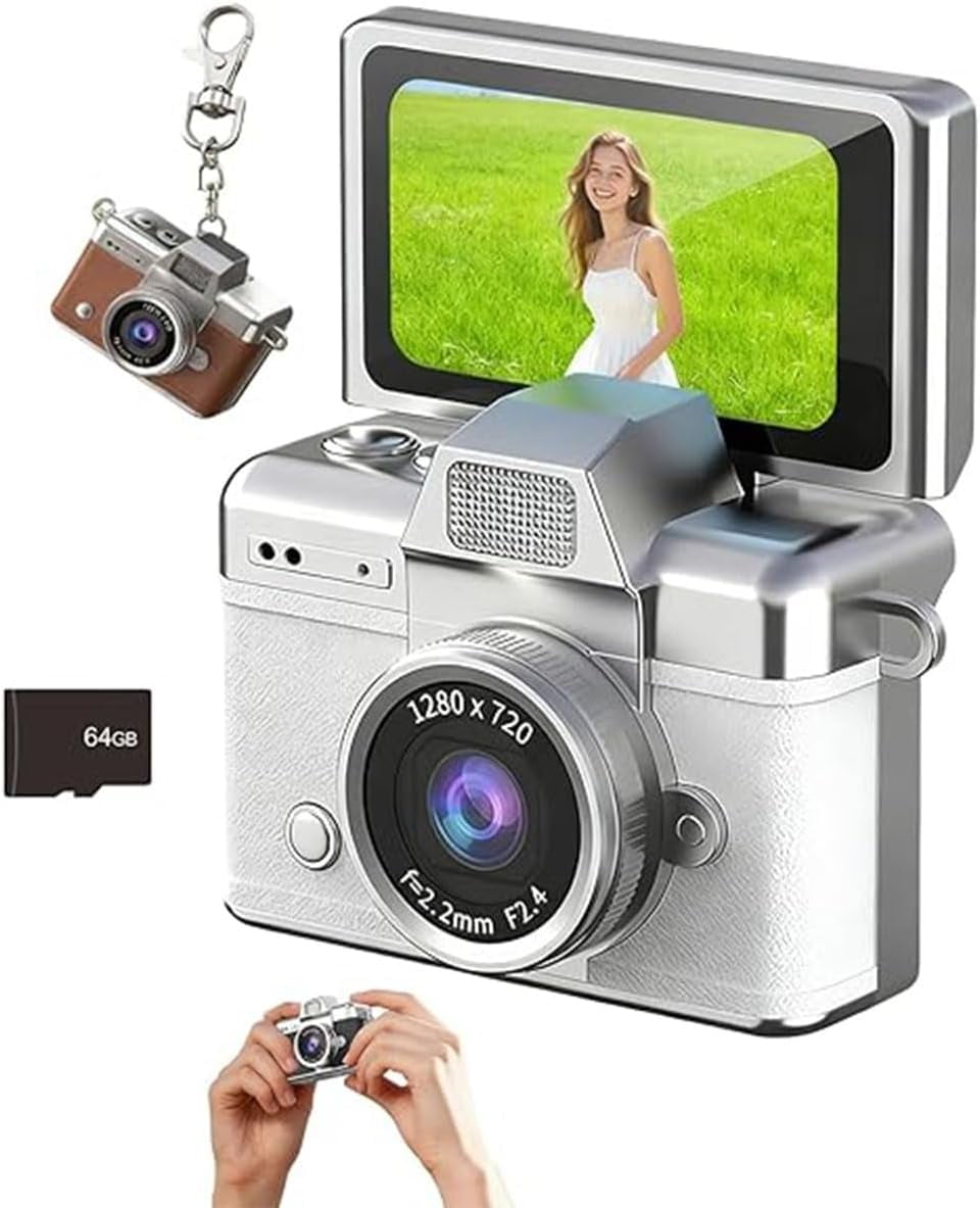Mini Digital Camera with 1.47 in LCD Screen，2026 new keychain retro ...
