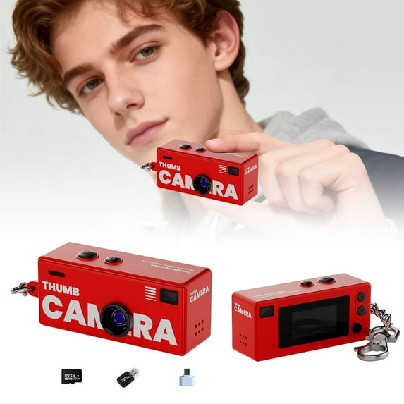Mini Digital Camera Keychain 1080P Retro Mini Camera with 0.96" LCD ...