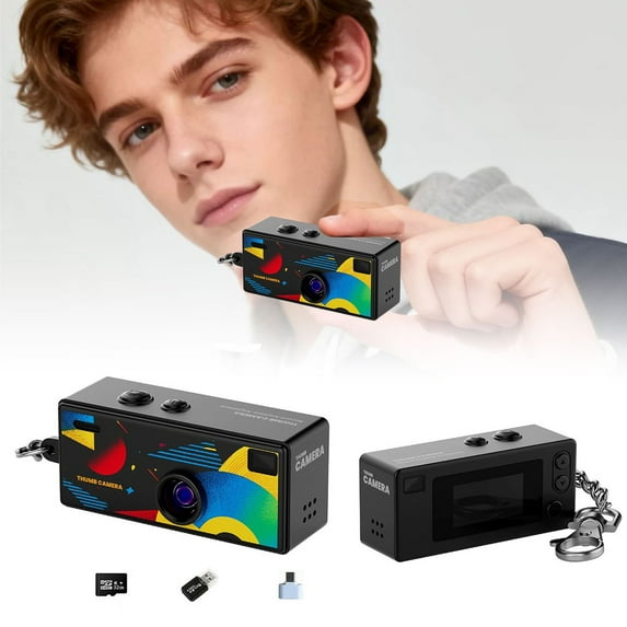 Mini Digital Camera Keychain 1080P Retro Mini Camera with 0.96" LCD ...