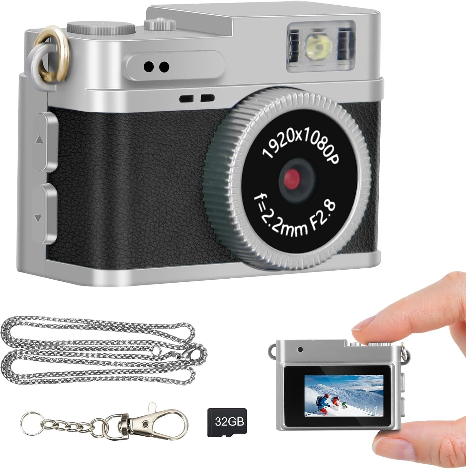 Mini Digital Camera for Students: 1080P FHD Recording with 0.96" IPS ...