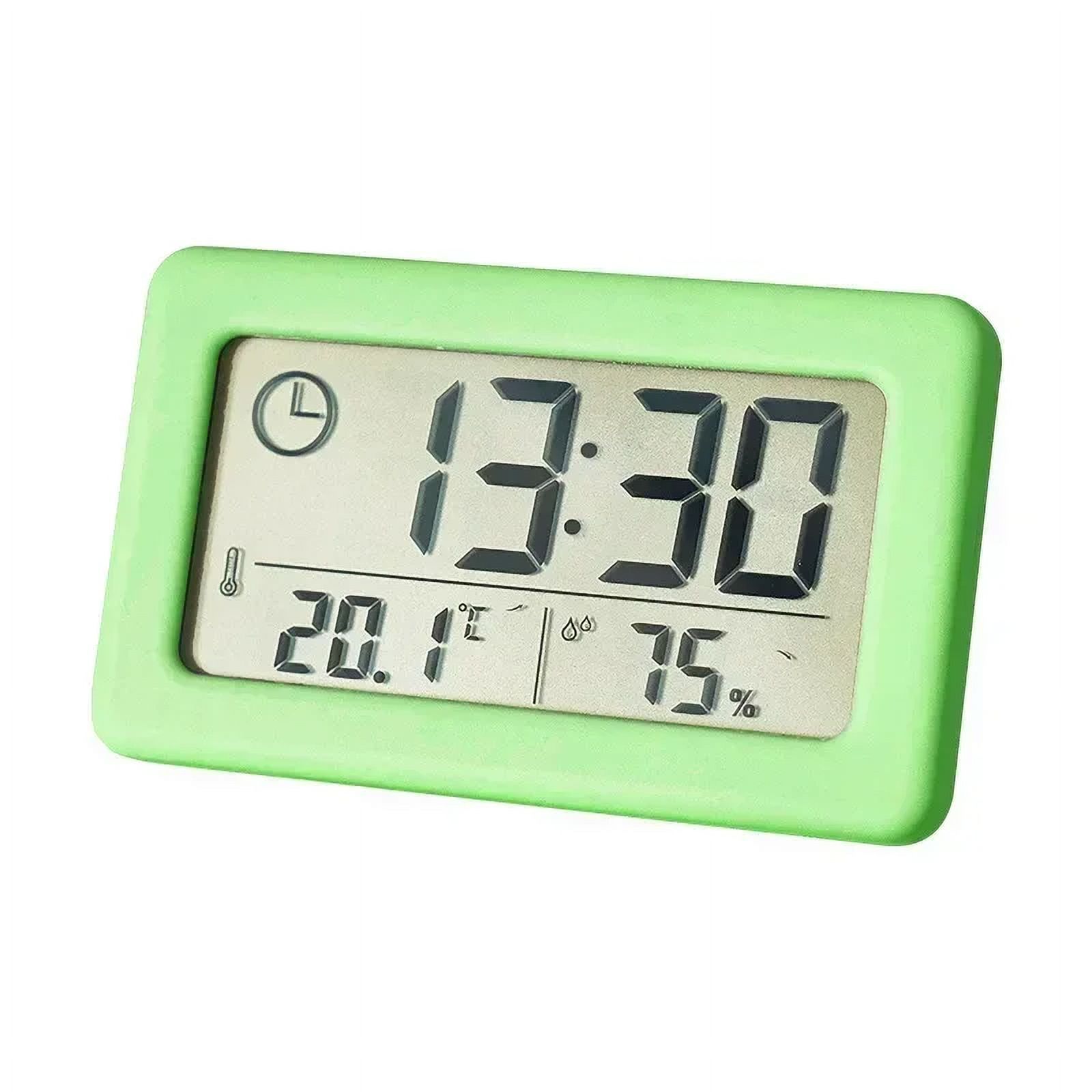 Mini Digital Clock Temperature Humidity Portable Watch Clock ...