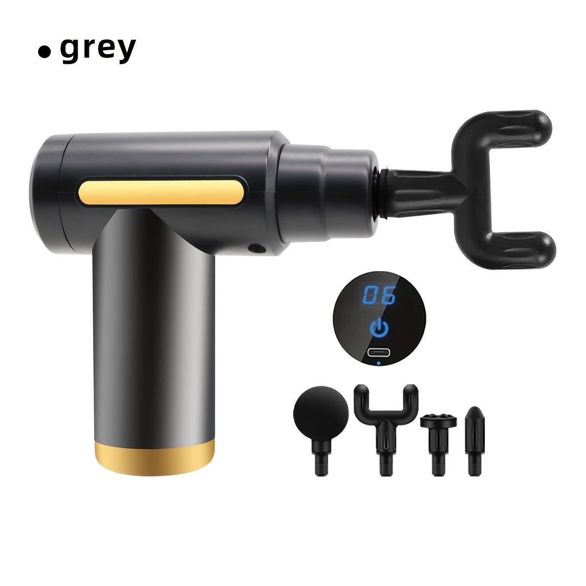 [Mini Digital Fascia Gun] Electric Massager with LED Display - 6 ...