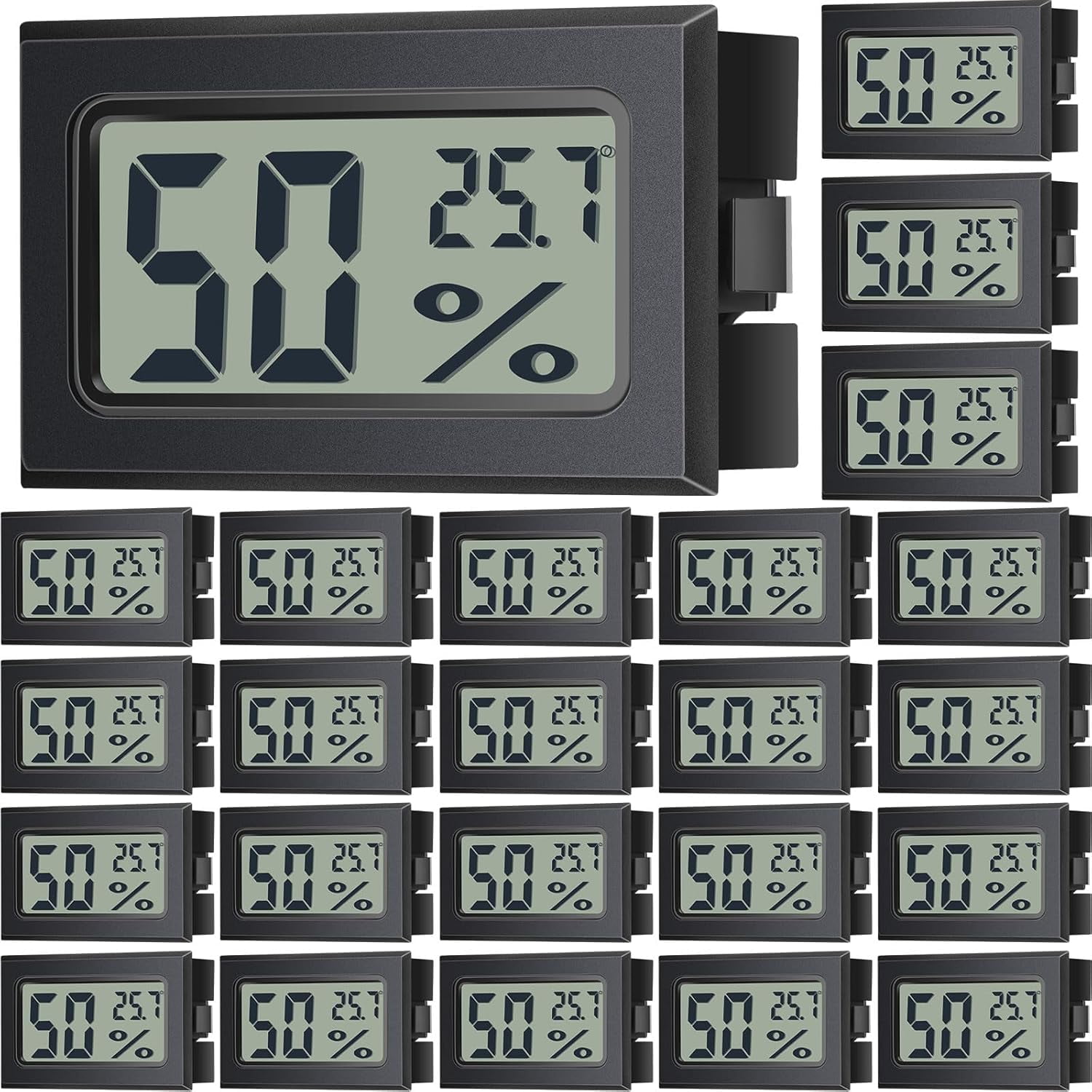 Mini Digital Hygrometer Thermometers 24 Pack Indoor Humidity Monitor ...