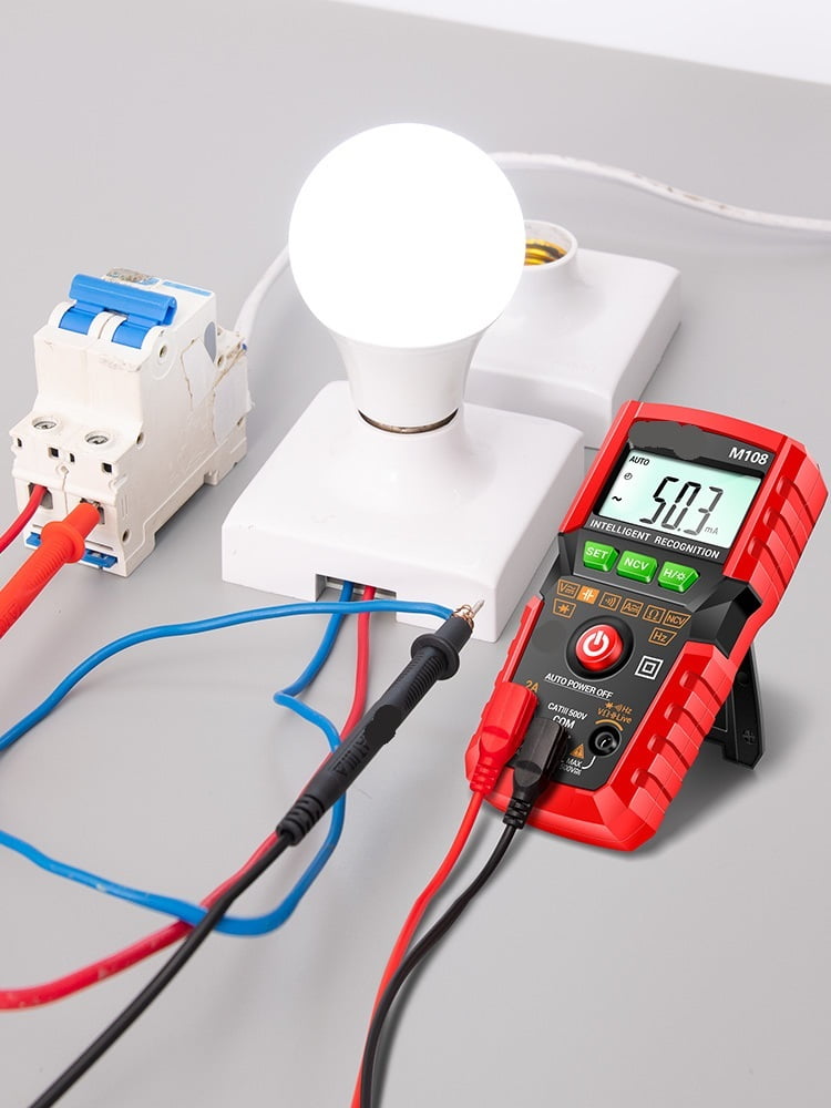 Mini Digital Multimeter 4000 Counts Non Contact Current Voltage Tester ...
