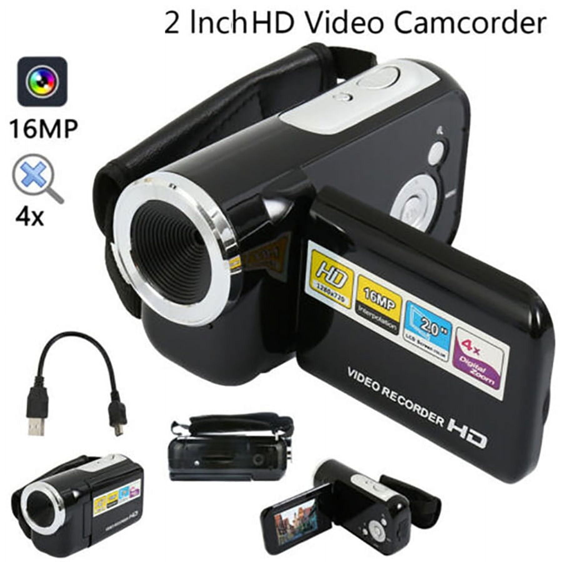 FYUU Night Vision 1080x720K 16X 16MP Camcorder with Digital Camera USB ...