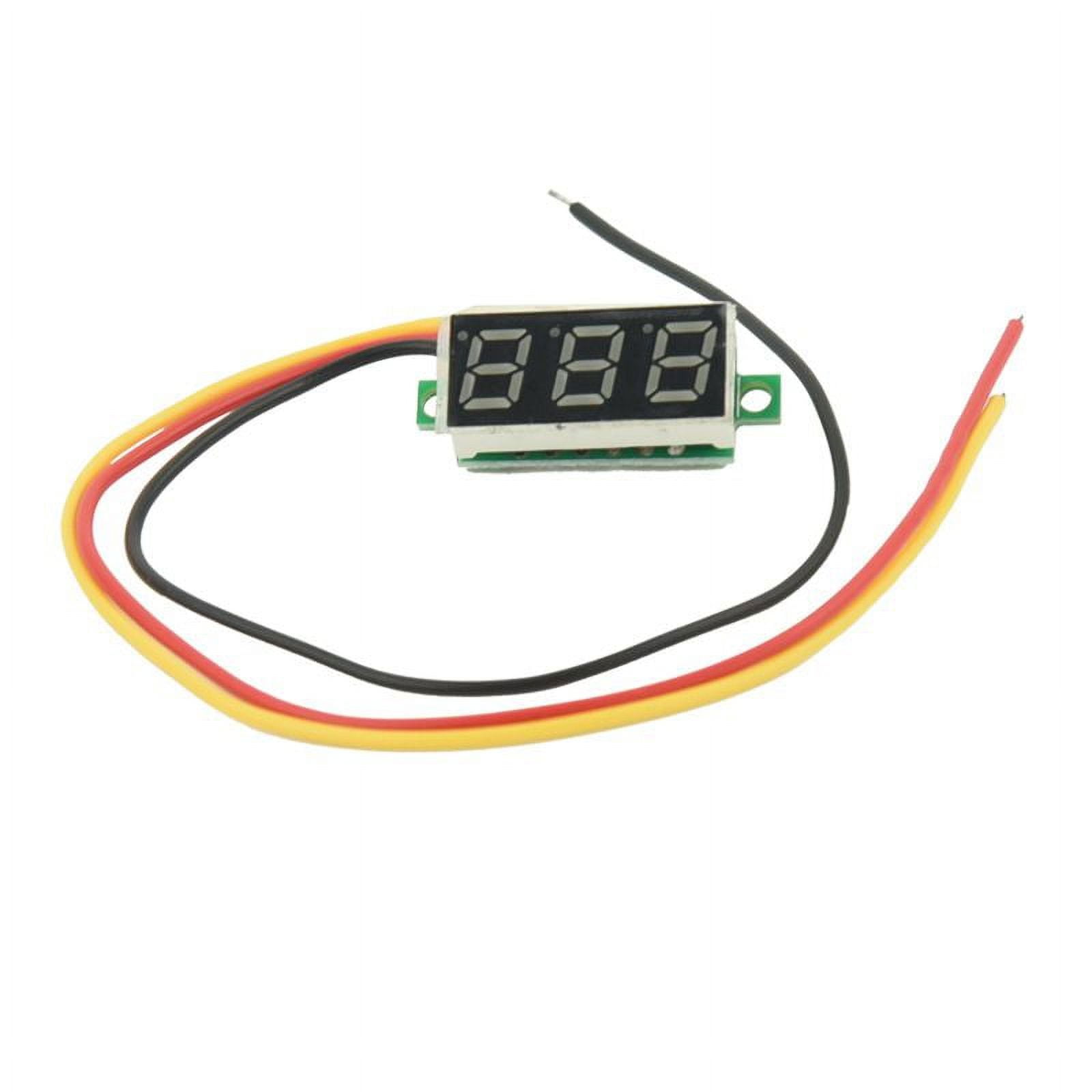 Mini Digital Voltmeter DC 0-100V LED Panel Voltage Meter 3-Digital With ...