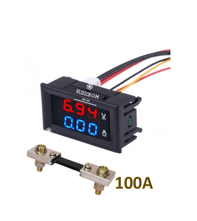 Home / Mini Digital Voltmeter Shunt Ammeter DC 100V 100A LED Disp Amp ...