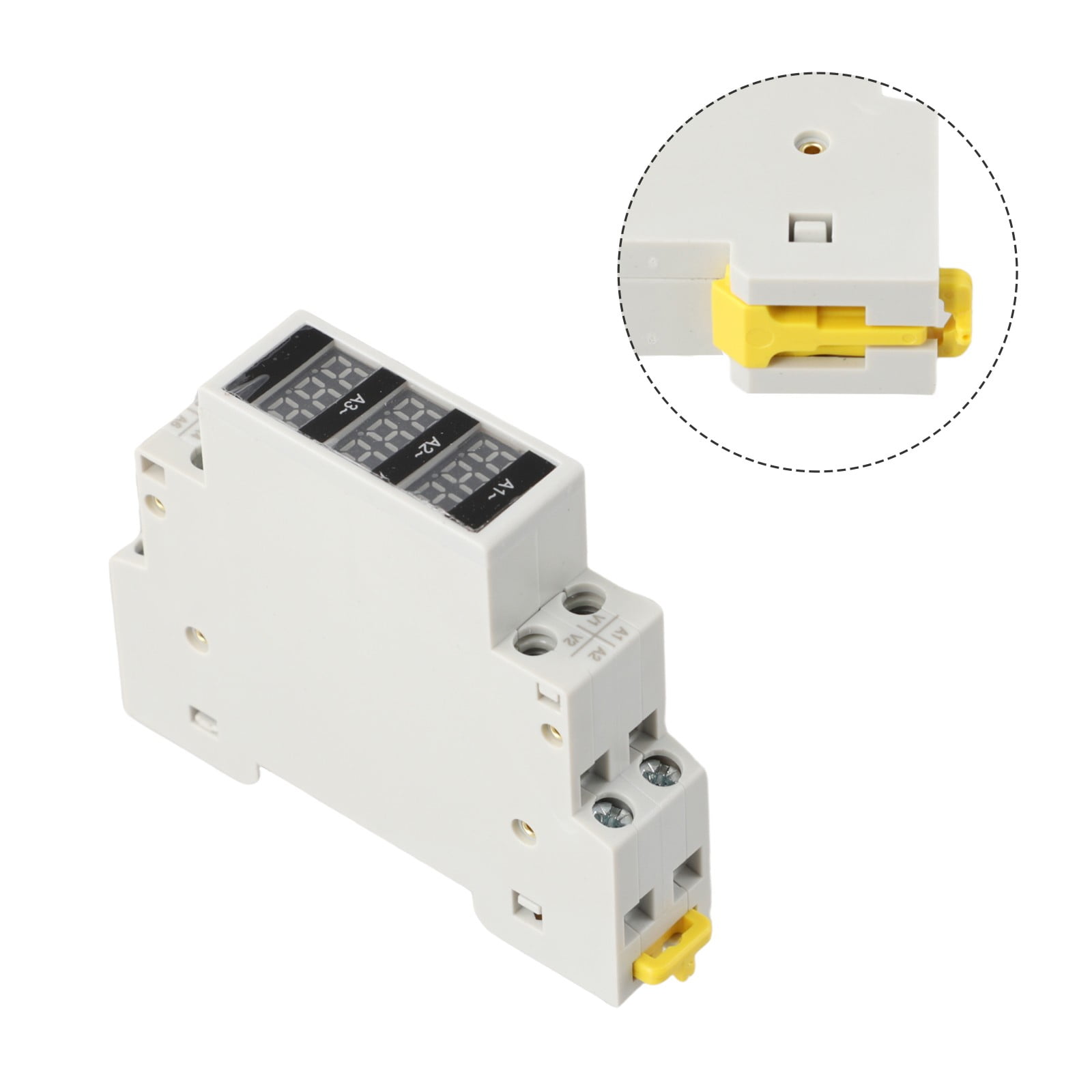 Mini Din Rail Digital Display Three-Phase Modular Current Meter Gauge ...