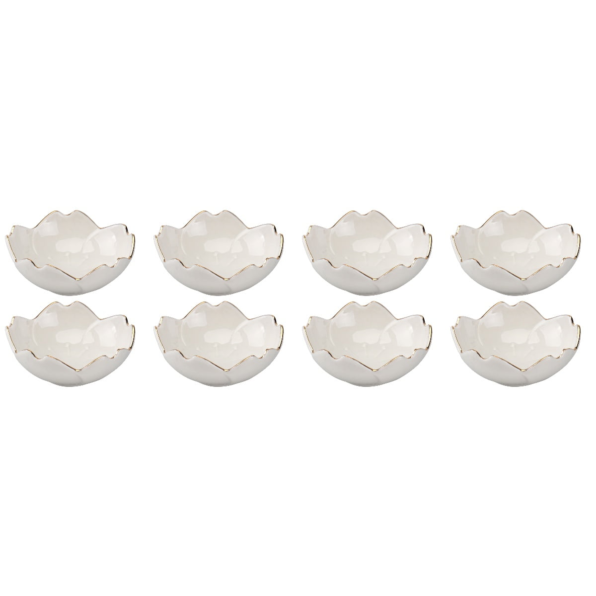 Mini Dipping Plate Ceramic Bowl 8 PCS Ice Cream Ceramics Salad Bowls ...