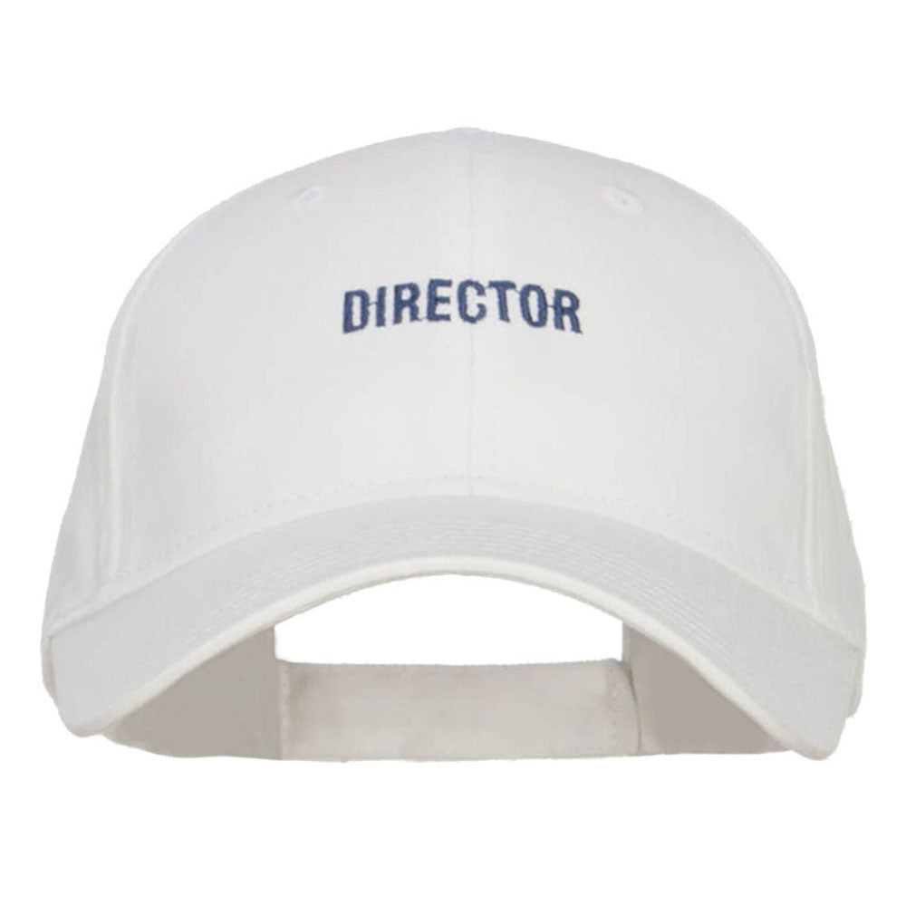 Mini Director Embroidered Cotton Cap - White OSFM - Walmart.com
