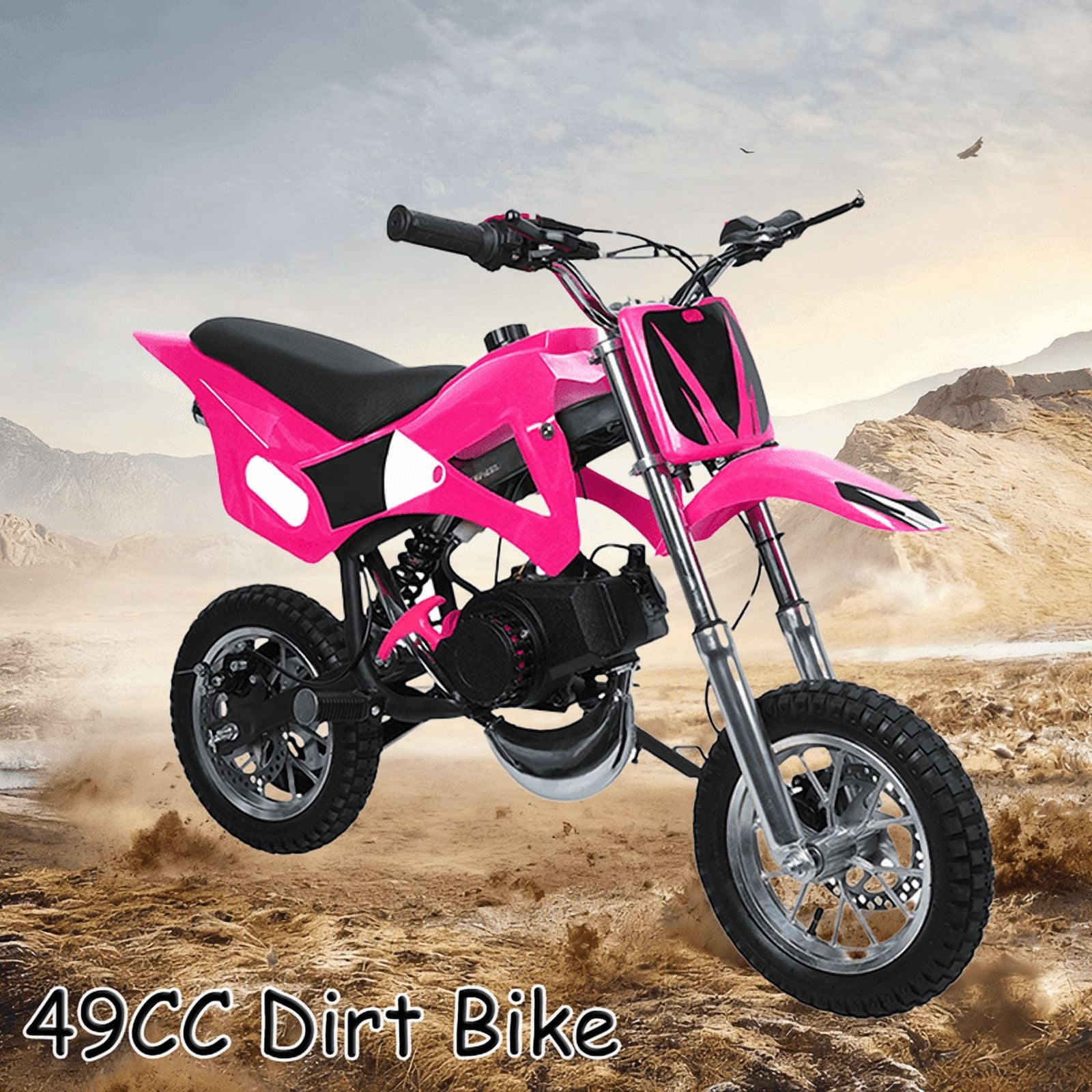 Mini Dirt Bike, 49cc Gas Powered Mini Bike 2 Stroke, Off Road Motorcycle for Kids and Adult ...