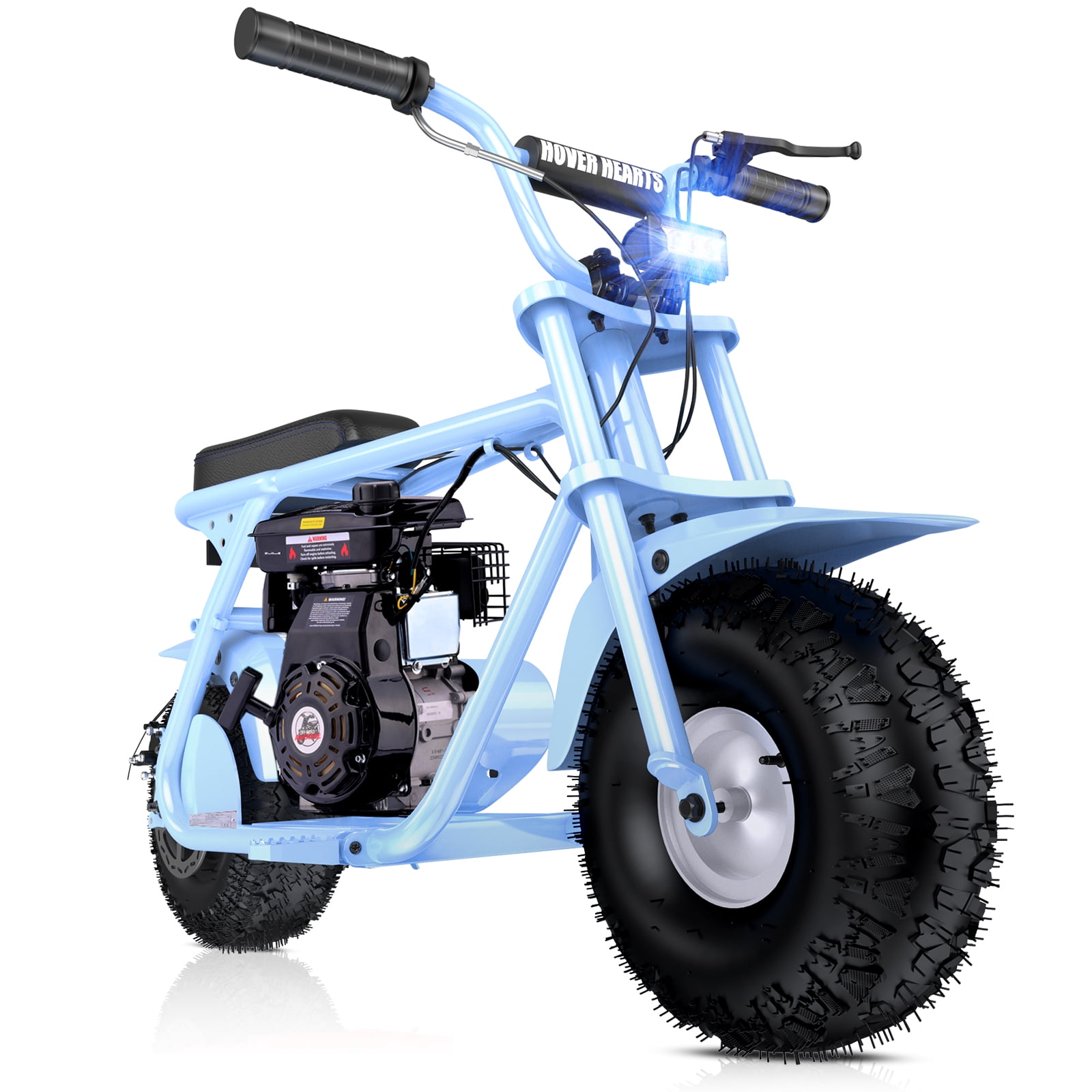 Mini Dirt Bike, Gas Bike with LED Headlight, 99cc 4 Stroke Gas Powered ...