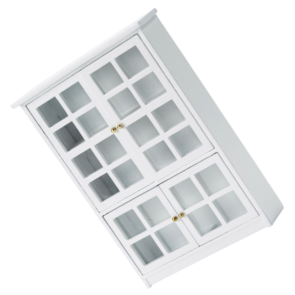 Mini Display Cabinet Houses Miniature Model Book Shelf Kitchen Cabinets ...