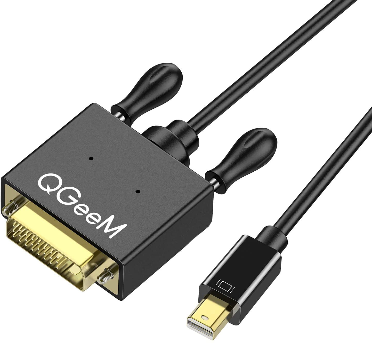 Mini Displayport to DVI Cable, QGeeM Mini DP to DVI Cable 6 Feet 1080P ...