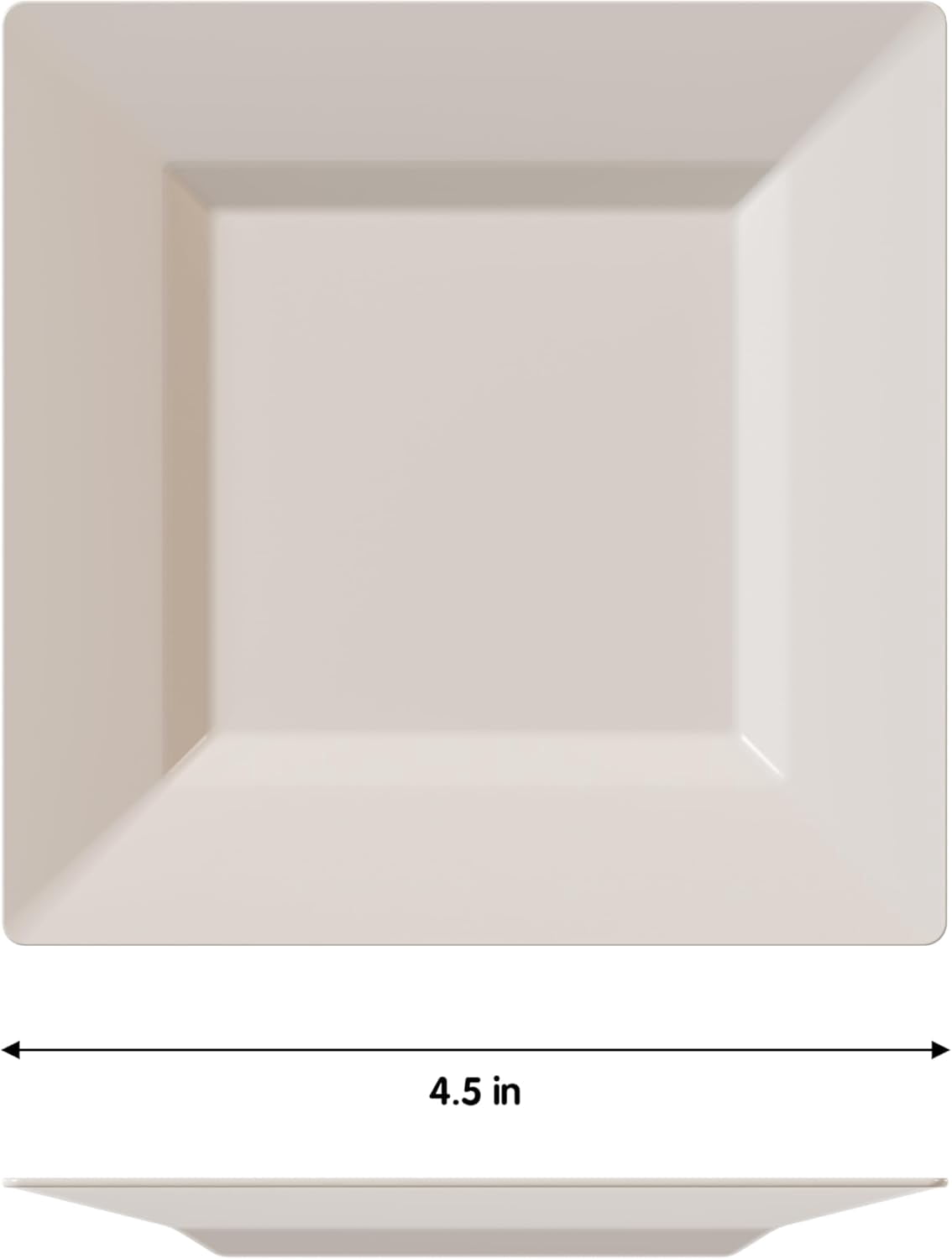 Mini Disposable Appetizer Plates - 100 Pack 4.5 In. x 4.5 In. White ...