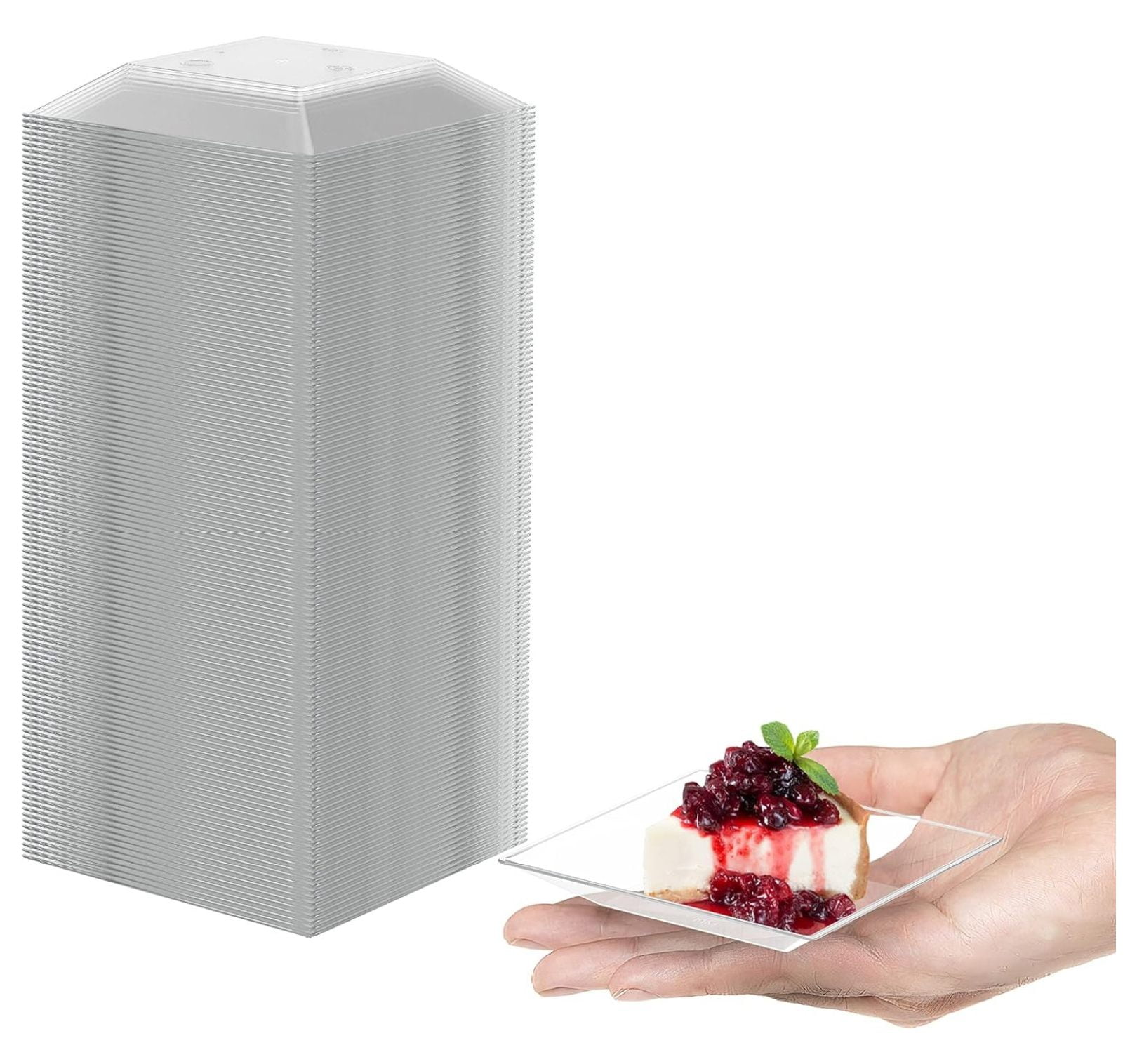 Mini Disposable Appetizer Plates - 1200 Pack 2.95 In. x 2.95 in ...