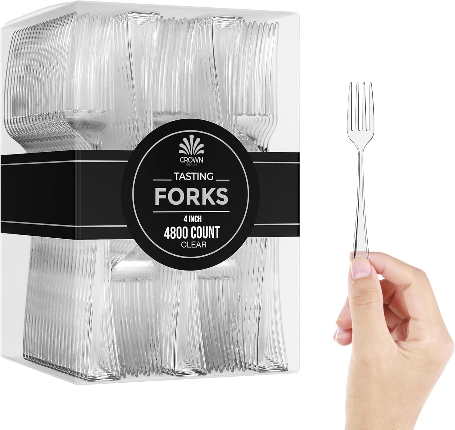 Mini Disposable Clear Forks For Desserts - Bulk Pack Of 4800 Dessert ...