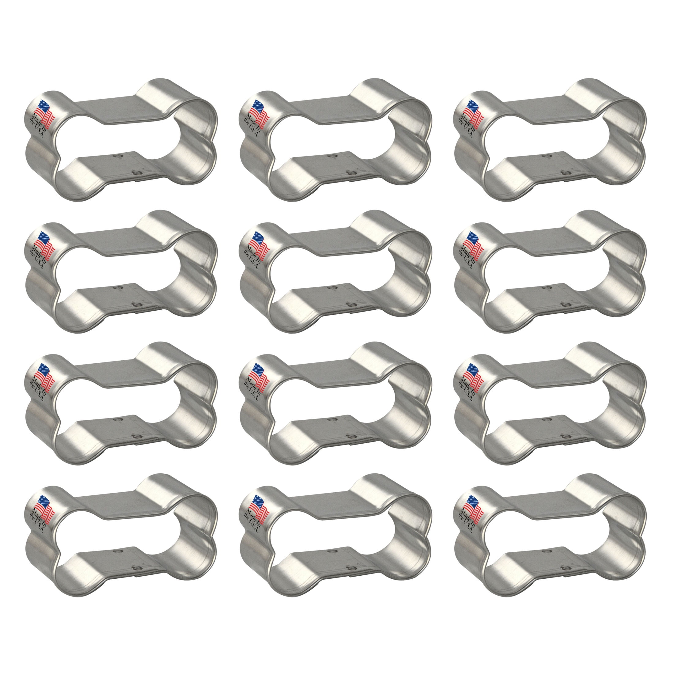 Mini Dog Bone Dozen Cookie Cutters 2 inches/each A4042-W12 - The Cookie ...