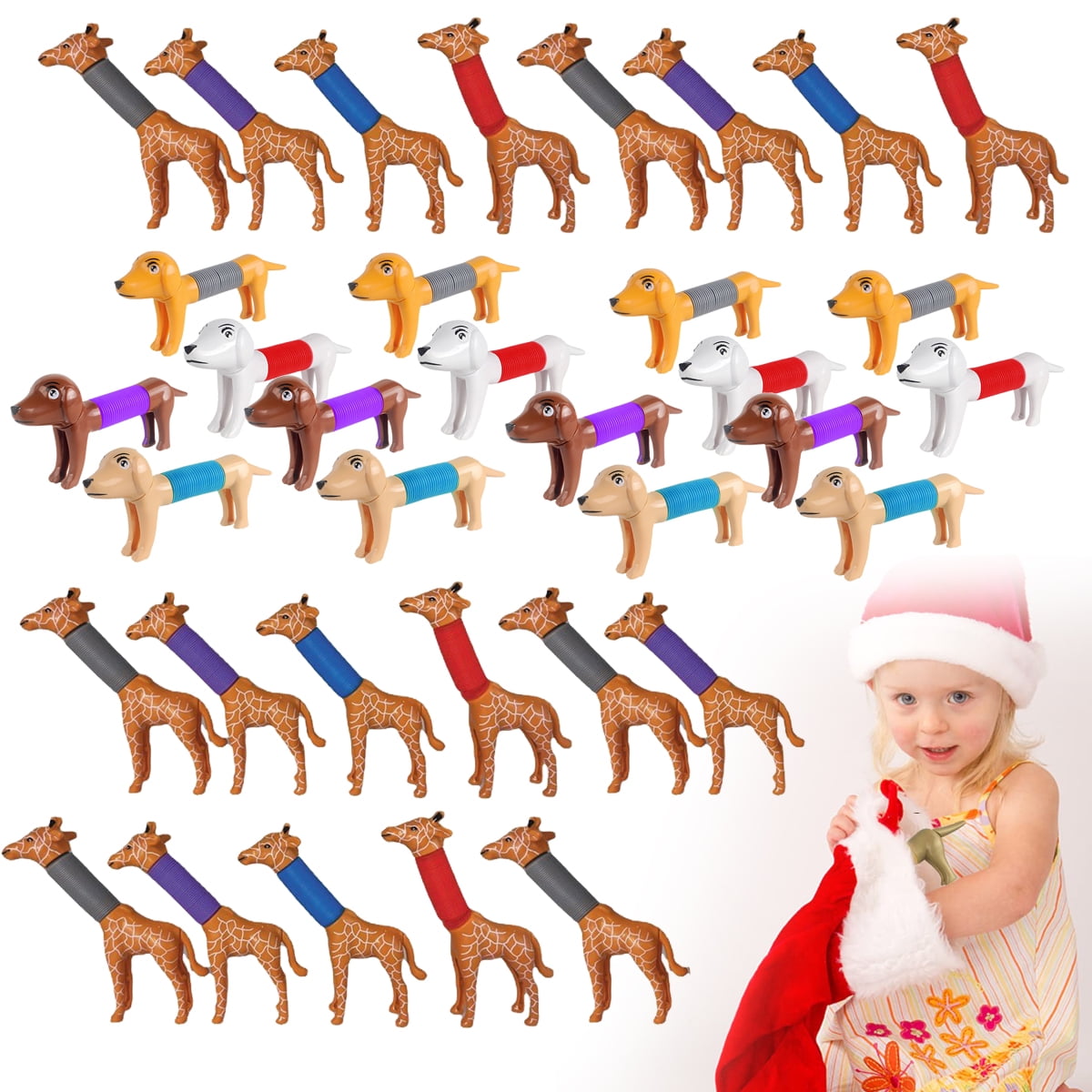 Mini Dog Pop Tubes Sensory Toys for Kids Boys Girls Toddlers Christmas ...