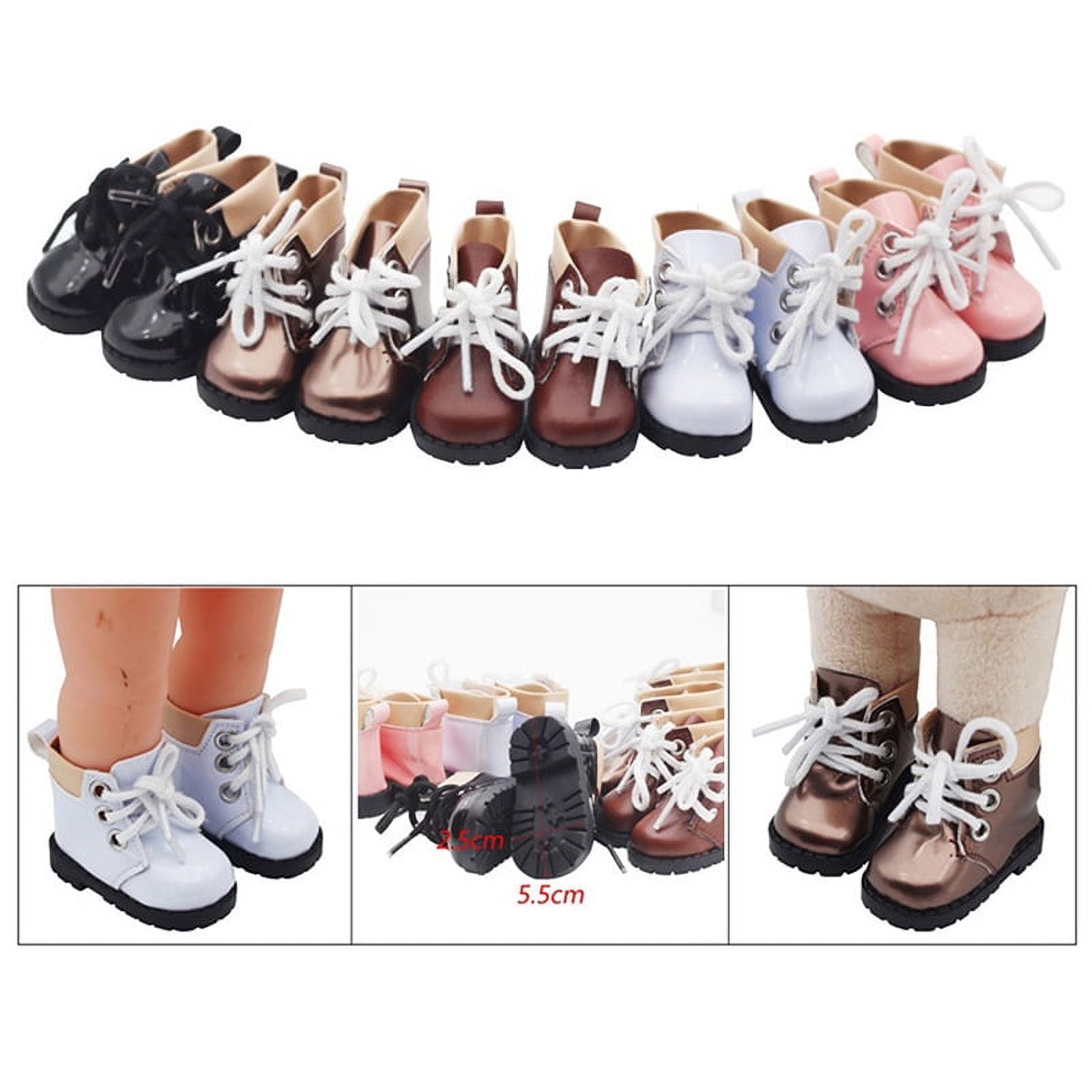 Mini Doll Shoes Martin Boots High-top PU Shoes For American Paola Reina ...