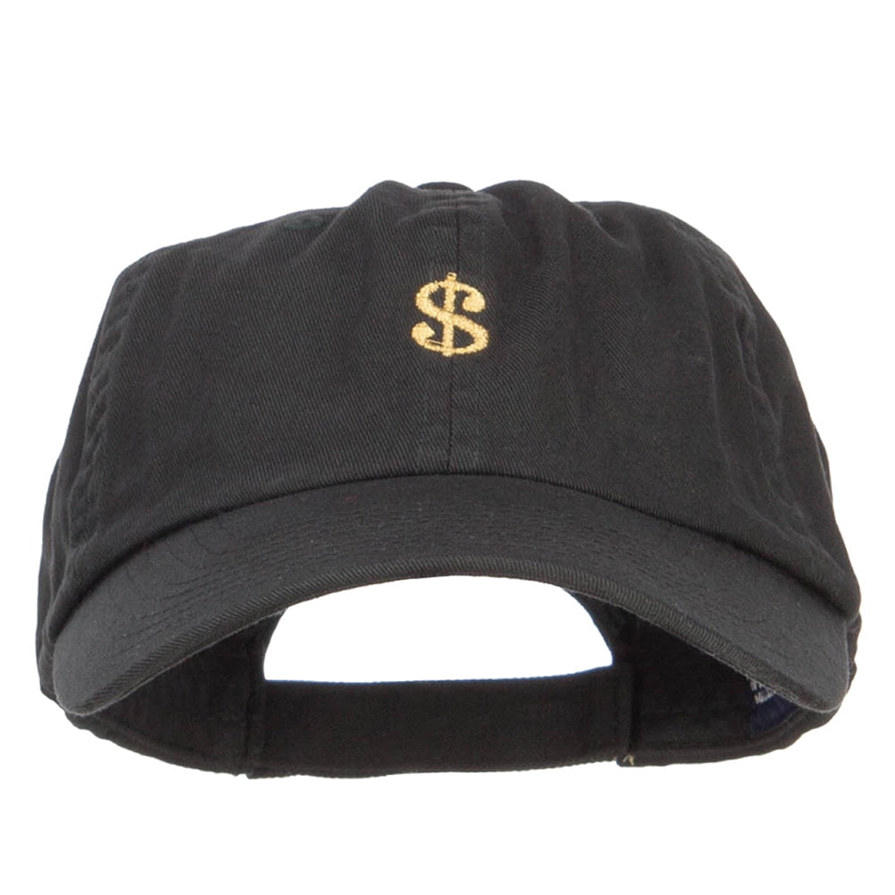 Mini Dollar Sign Embroidered Low Cap - Black OSFM - Walmart.com