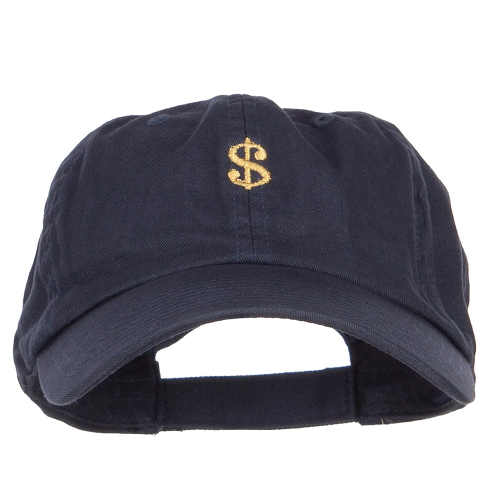 Mini Dollar Sign Embroidered Low Cap - Navy OSFM - Walmart.com