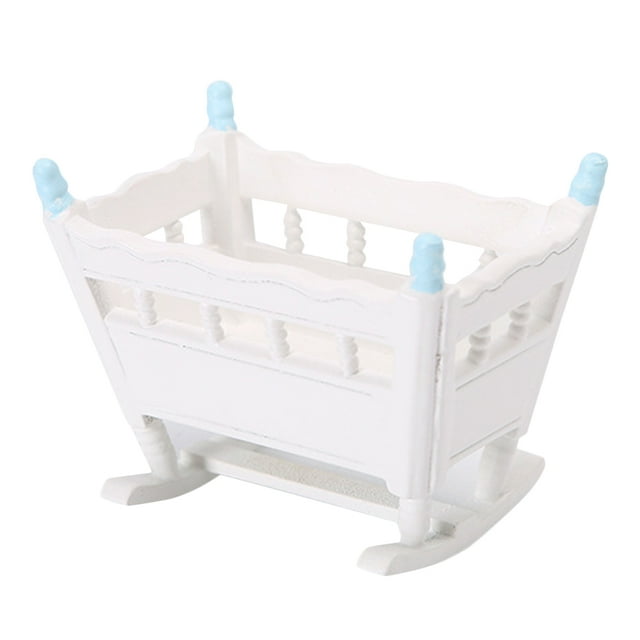 Mini Dollhouse Cradle Mini Cradle Model Doll Cradle and Bed Mini ...