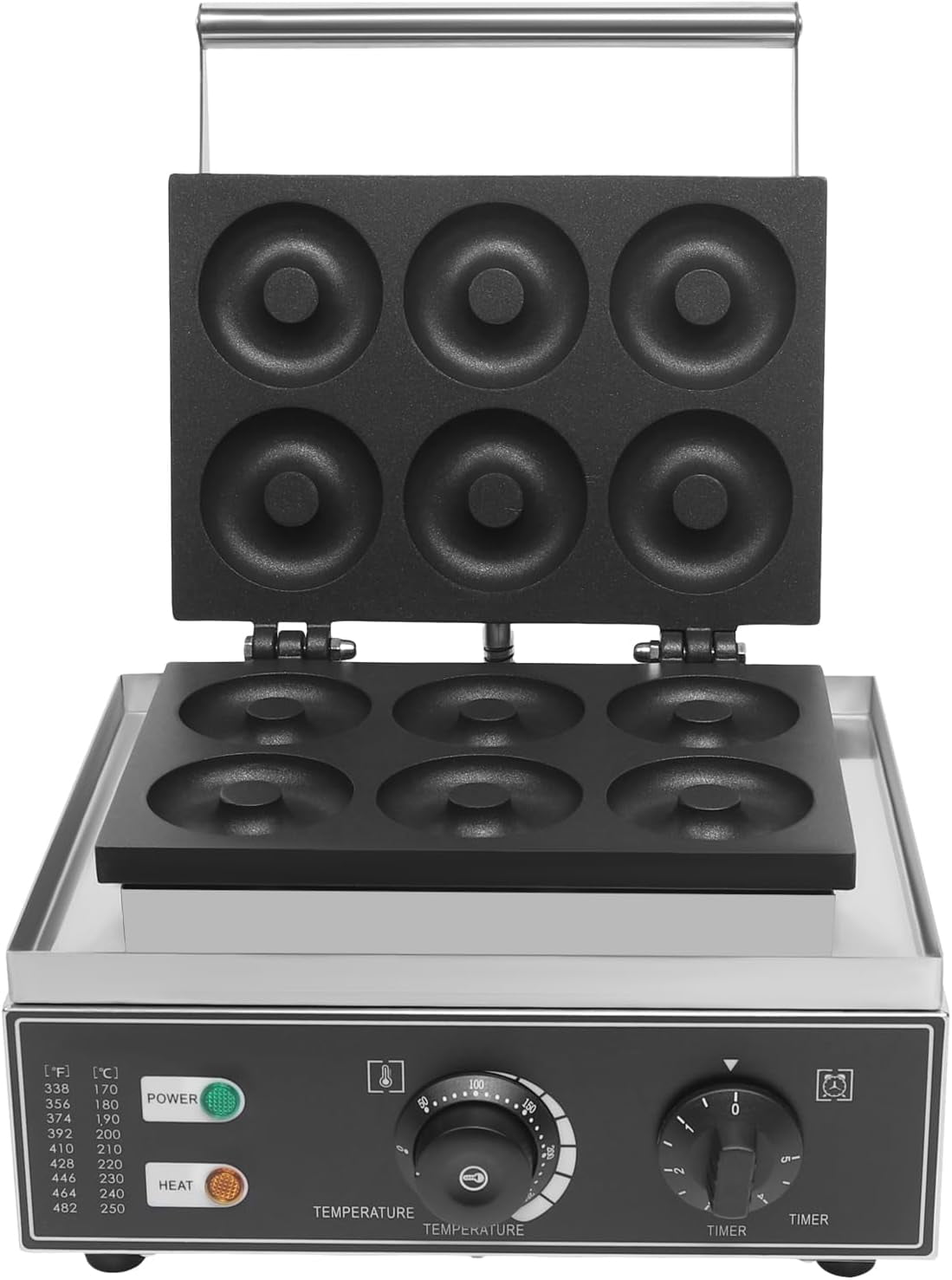 Mini Donut Maker 6 Holes Commercial Electric Donut Machine 110V 1500W ...