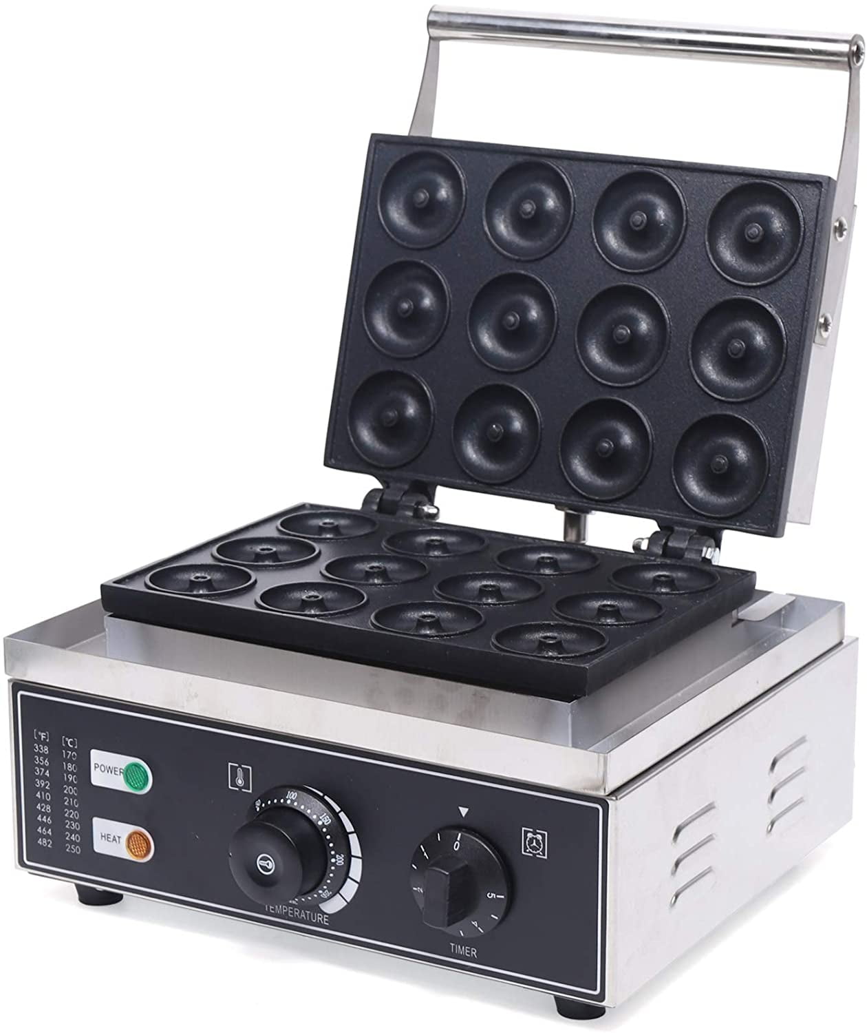 Mini Donut Maker, Bake 12 Mini Doughnuts, Commercial Doughnut Baker ...