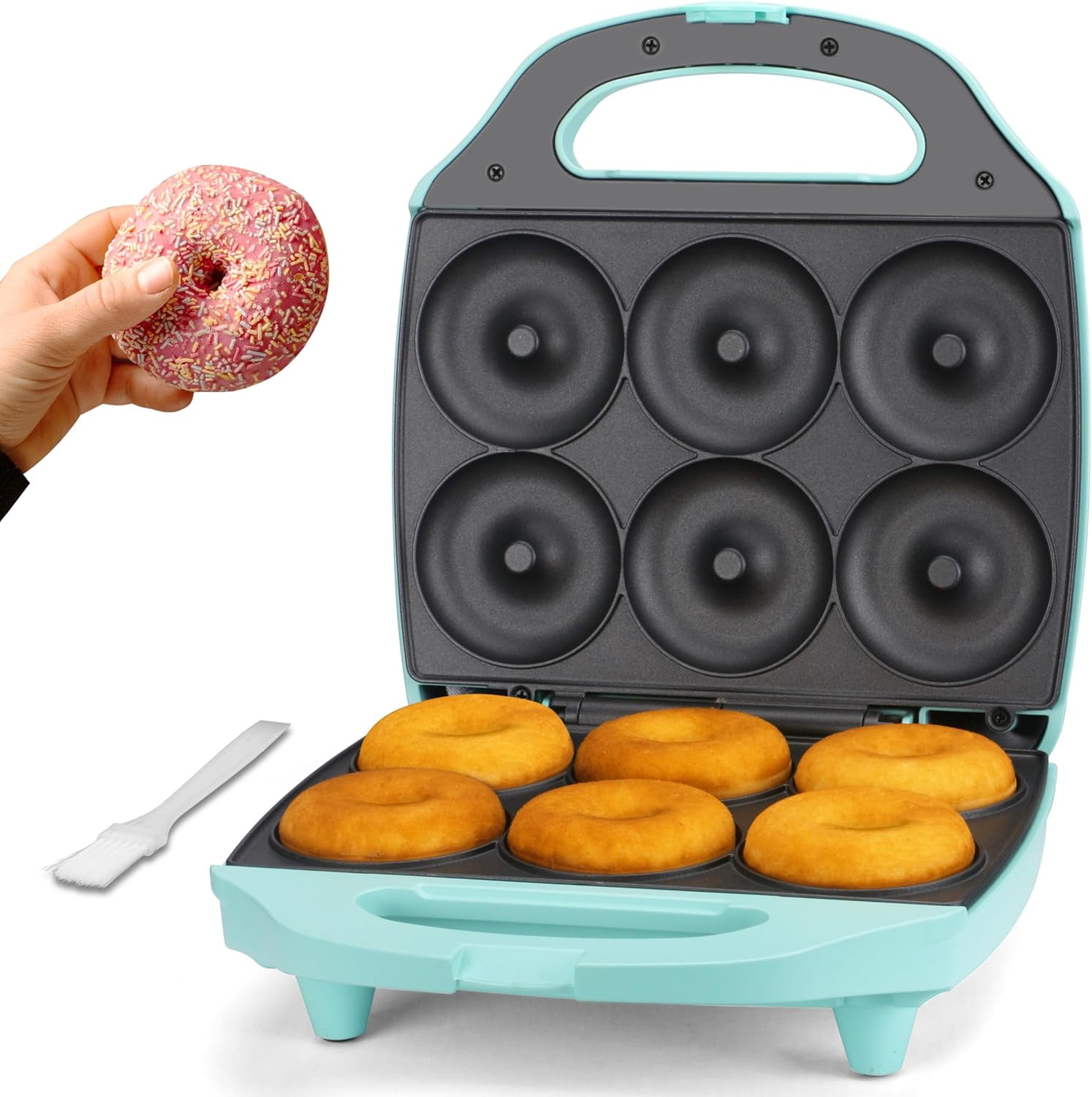 Mini Donut Maker Machine for Home, 6 x 3'' Mini Doughnut Maker Machine ...