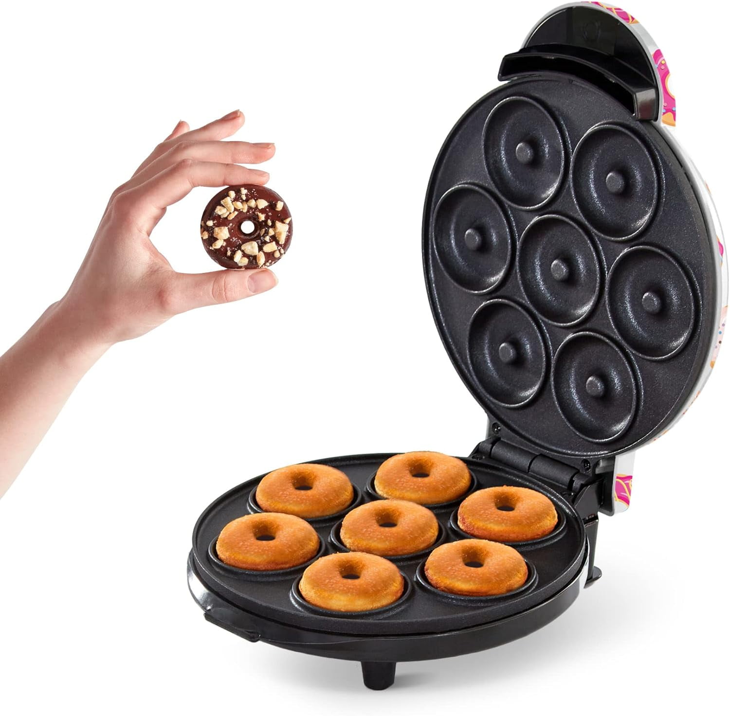 Mini Donut Maker Machine for Kid-Friendly Breakfast, Snacks, Desserts ...