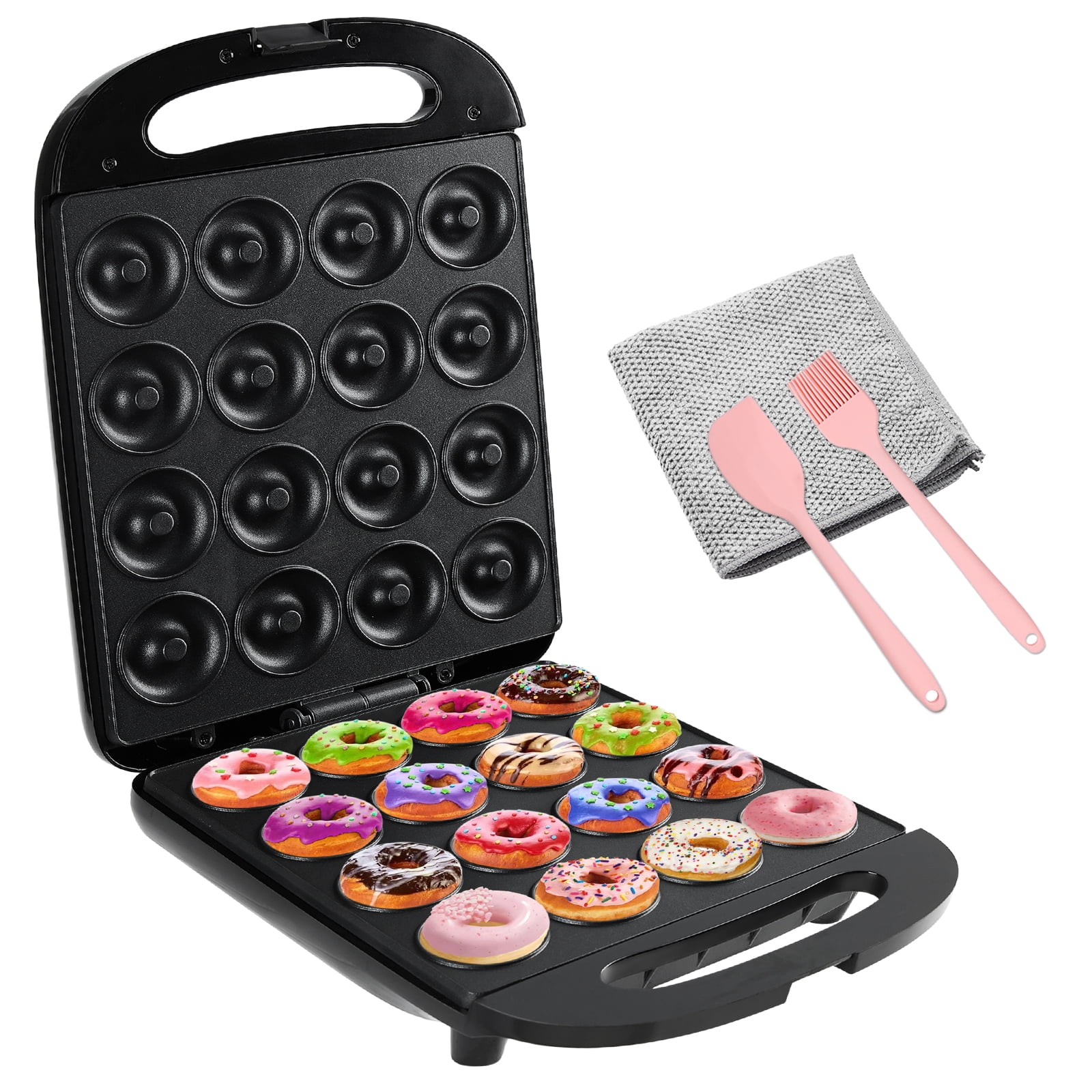 Mini Donut Maker, Mini pancakes maker Machine, Bake 16 Mini Doughnuts ...
