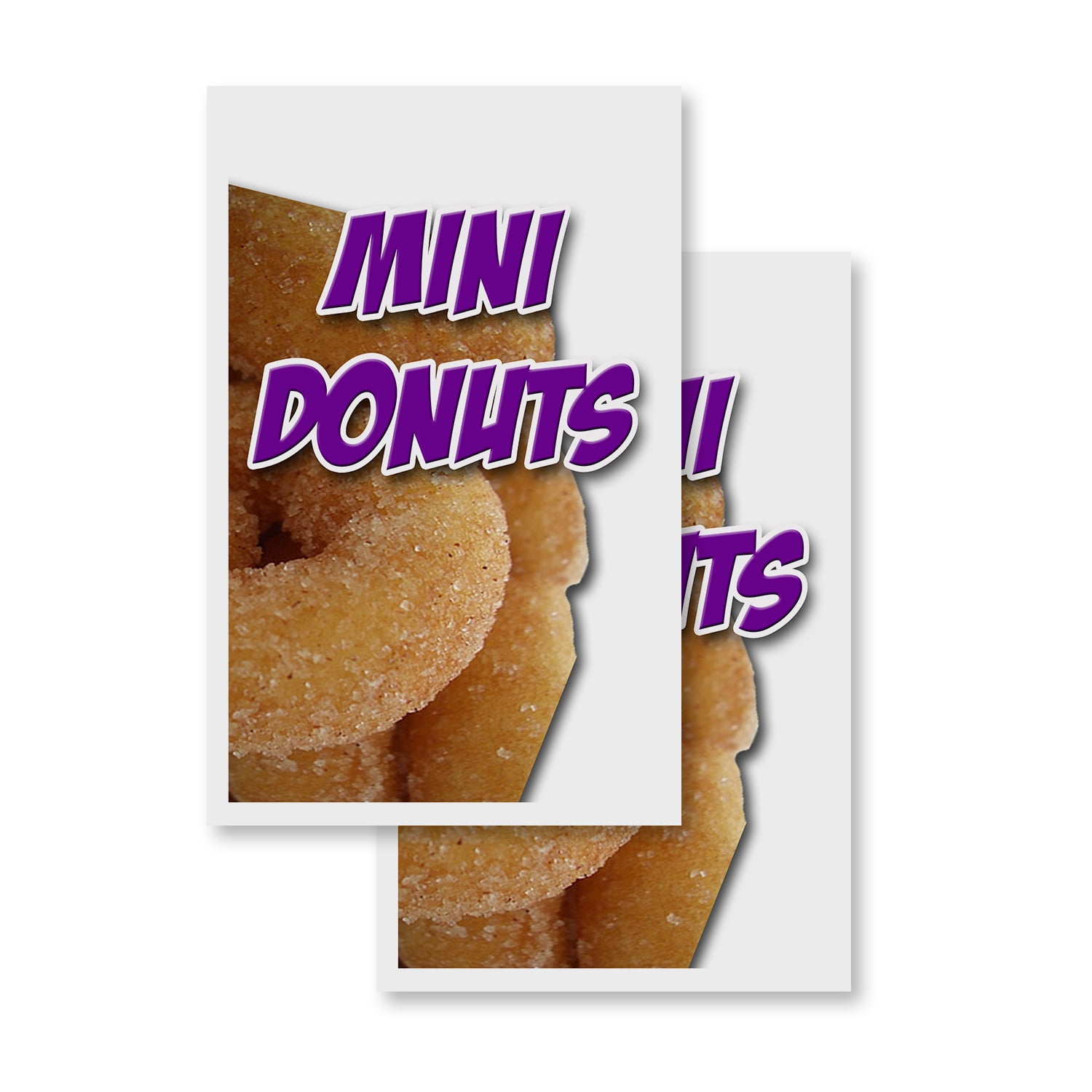 Mini Donuts (2-PACK) 24" x 36" Vinyl Decals | Sign Insert Peel & Stick ...