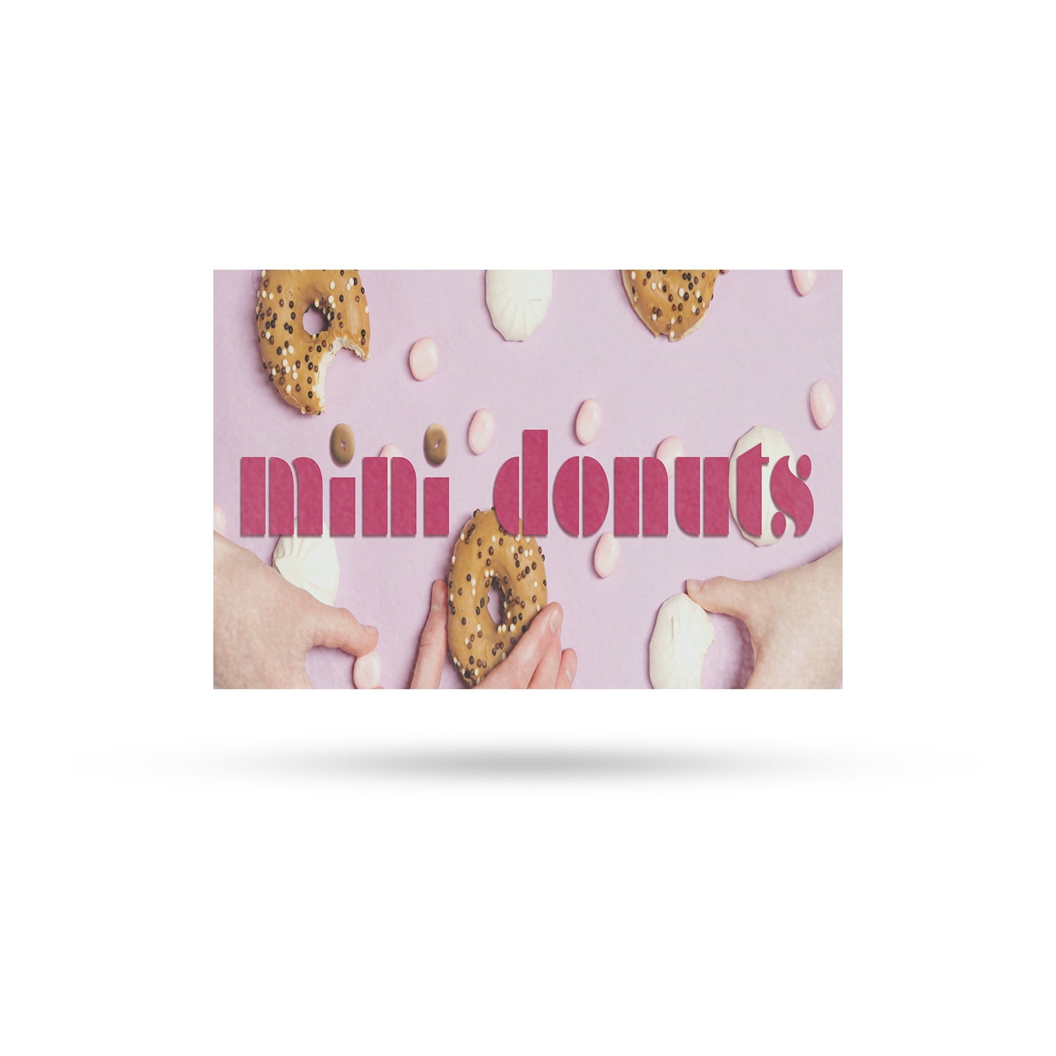 Mini Donuts Vinyl Decal 18 Inch x 24 Inch Weatherproof Heavy-Duty ...