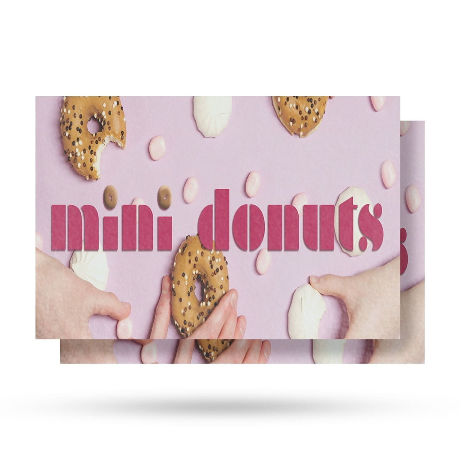 Mini Donuts Vinyl Decal 2 Pack of 12 Inch x 16 Inch Weatherproof Heavy ...