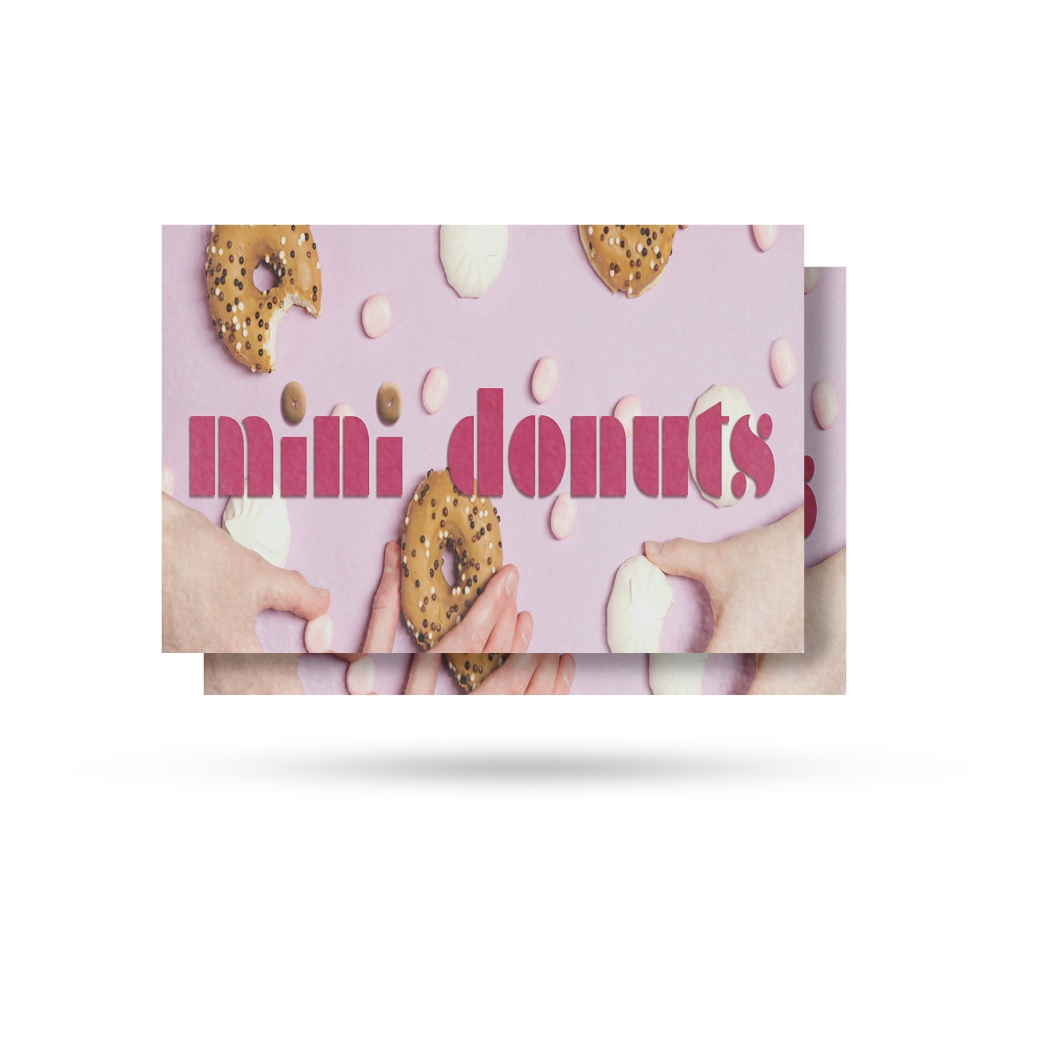 Mini Donuts Vinyl Decal 2 Pack of 24 Inch x 36 Inch Weatherproof Heavy ...
