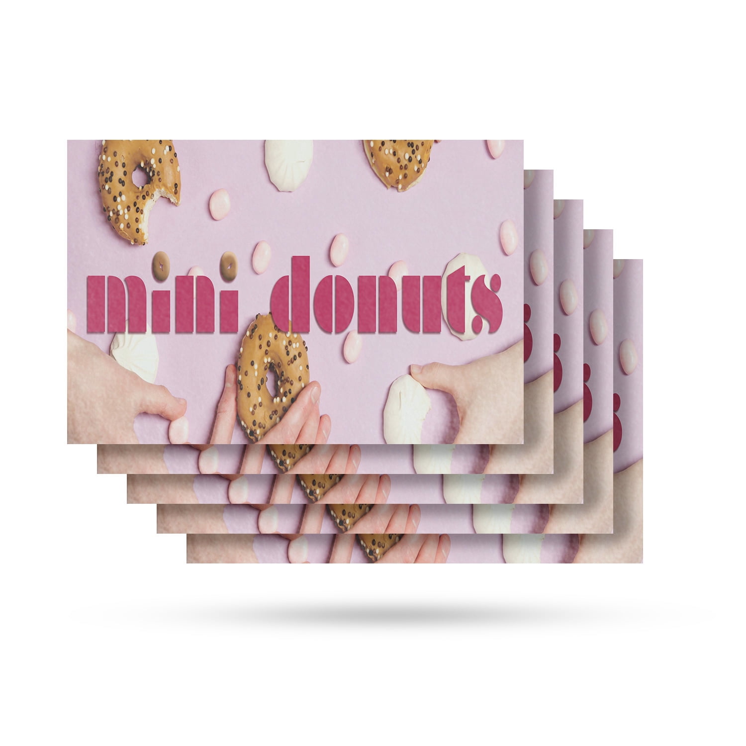 Mini Donuts Vinyl Decal 5 Pack of 24 Inch x 36 Inch Weatherproof Heavy ...
