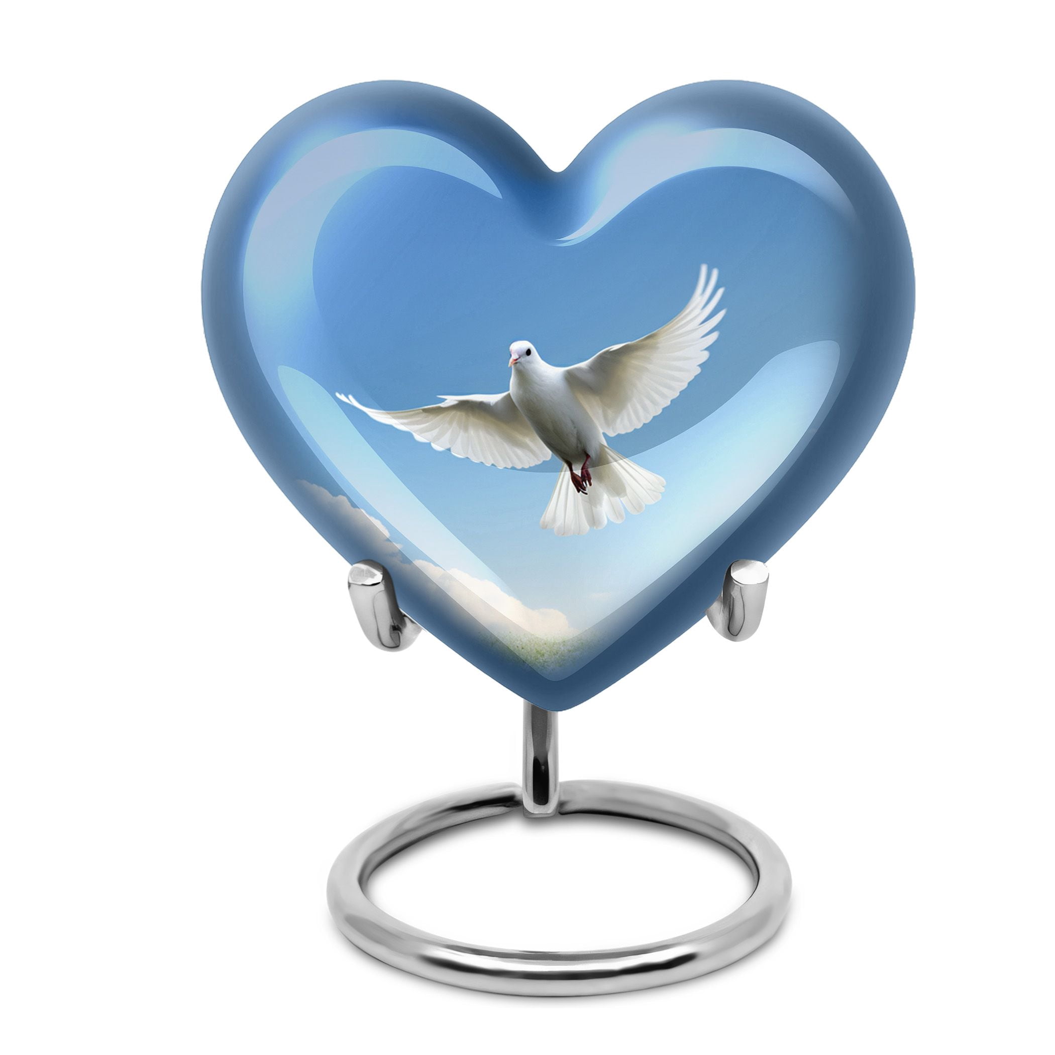 Mini Dove Flying Urns For Human Ashes Keepsake - Heart Shaped Cremation ...