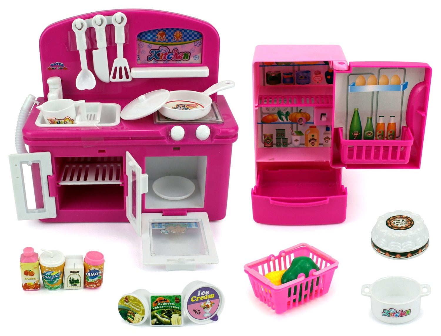 Mini Dream Kitchen Children's Kid's Toy Kitchen Playset w/ Accessories ...