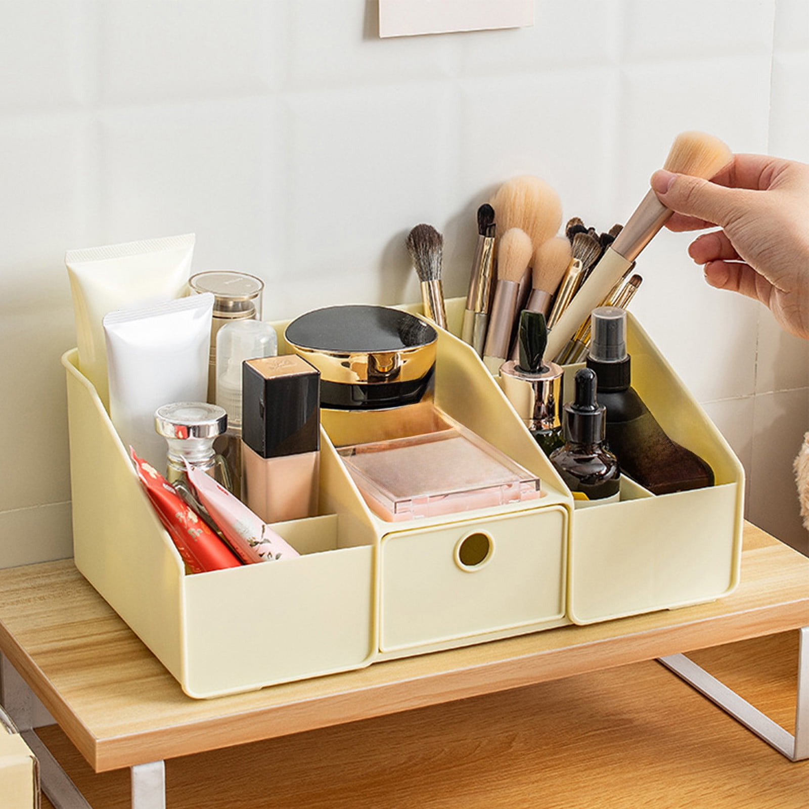 Mini Dresser Tabletop Organizer, Storage Makeup Vanity, 2-Drawer Design ...