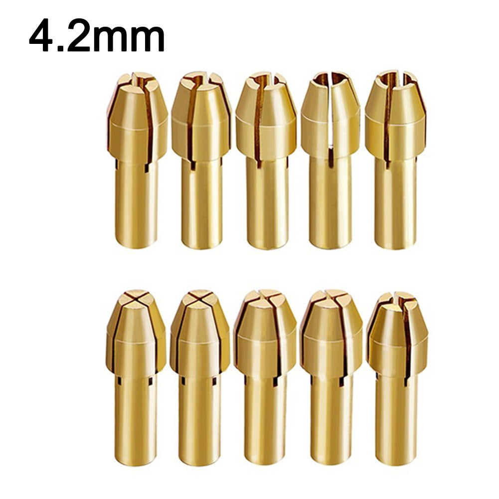 Mini Drill Collet Chuck 10pcs 4.2/4.8mm Shank Brass Chucks Adapter ...