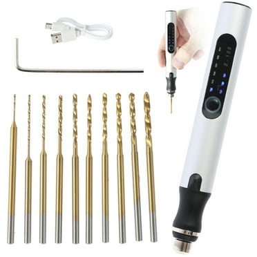 Mini Drill Pen Cordless Electric Grinding Pen with 10 Drill Bits ...
