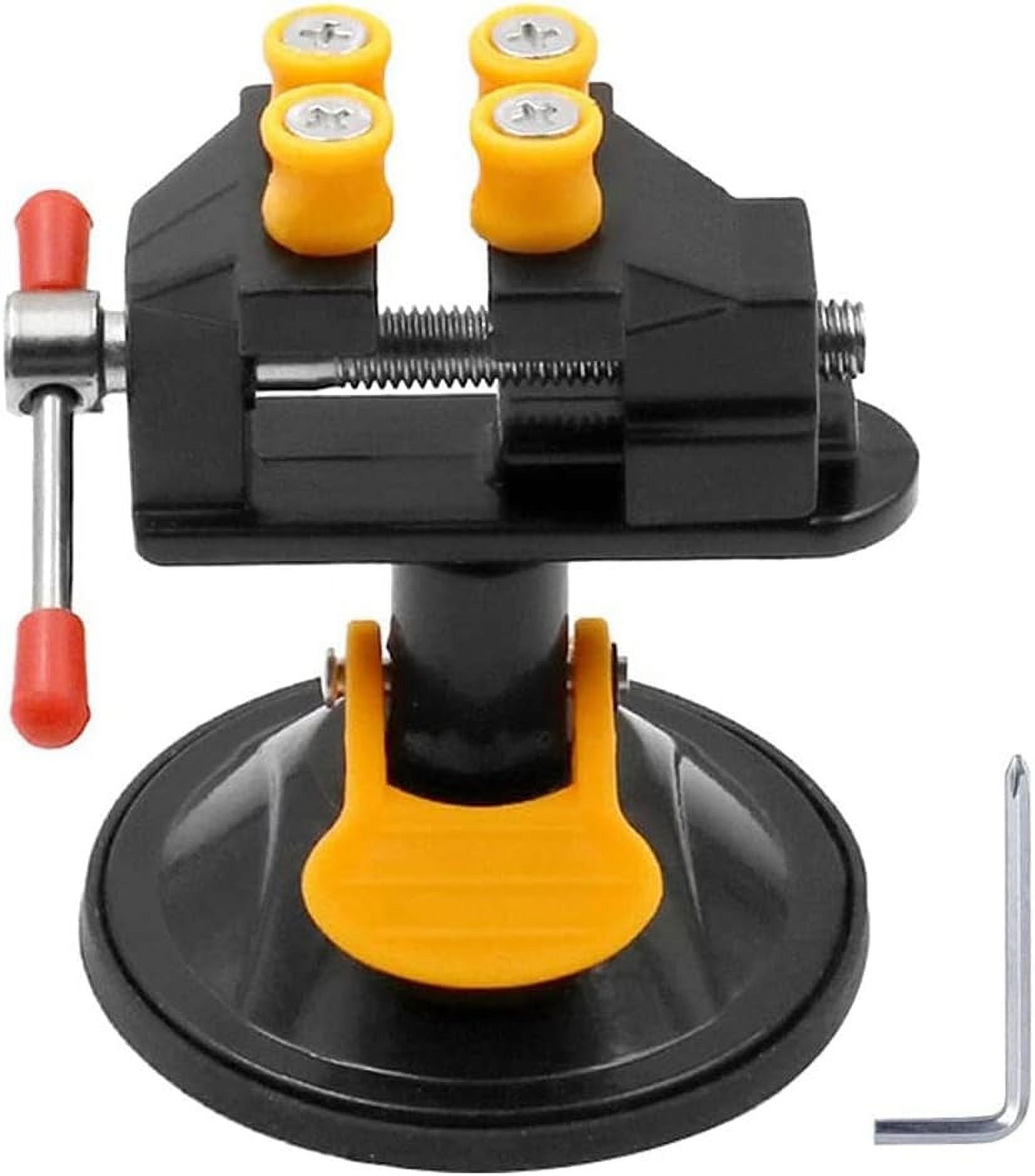 Mini Drill Press Vice With Suction Cup, 360 Rotatable Adjustable Table ...