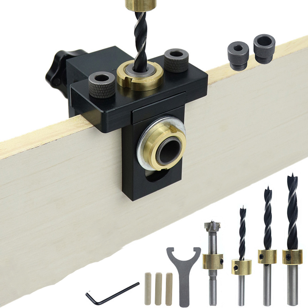 Mini Drilling Jigs, 6/8/10/15mm Pocket Hole Jig Kit Made of 6061 ...