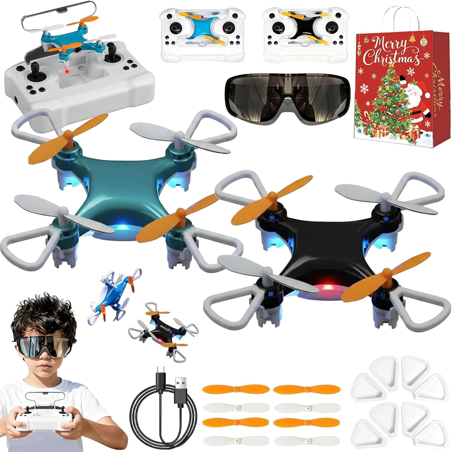 Mini Drone Beginner-Friendly Stunt Flyer, All-Ages Mini Drone with Easy ...