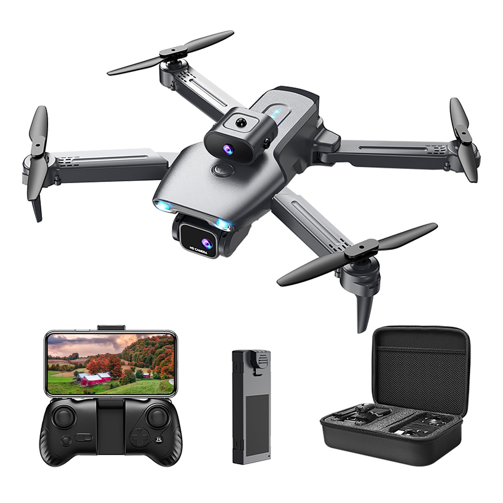 Mini Drone with Camera 720P HD FPV, RC Quadcopter Foldable, Altitude ...